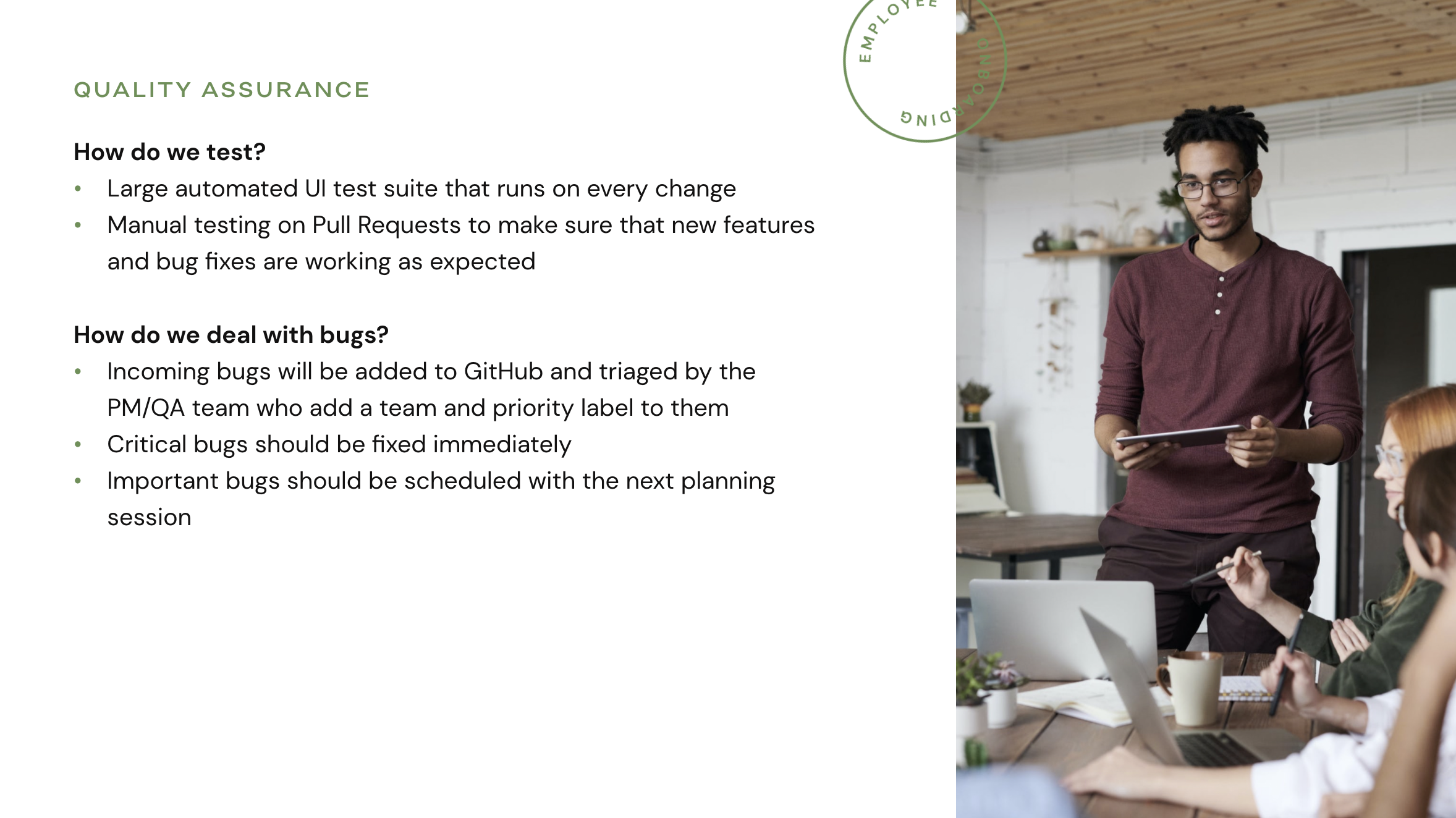 New employee onboarding presentation template | Pitch